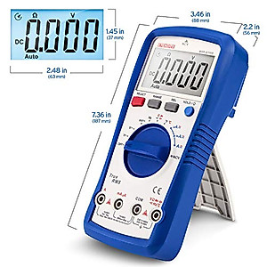 Etekcity Professional Digital Multimeter Voltmeter A1000, AC/DC Voltage Tester, TRMS 6000 Counts, Current, Resistance, Frequency, Continuity, Capacitance, Diode, Temperature, NCV