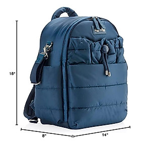 Itzy Ritzy Dream Diaper Bag Backpack - Compact Baby Backpack Diaper Bag with 14 Pockets, Changing Pad, Stroller Straps, Laptop Pocket & Comfortable Straps (Sapphire Starlight)