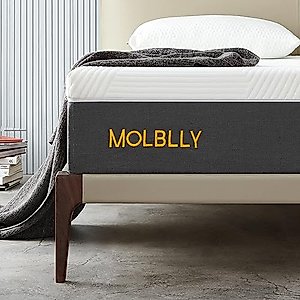 Molblly 12 Inches Full Size Mattress for Back Pain Relief, Gel Memory Foam Mattress in a Box, Fiberglass Free, Medium Firm, 10-Year Support, Premium Full Bed