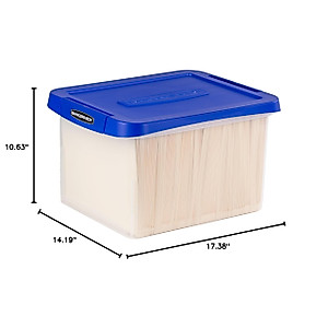 Bankers Box Heavy Duty Plastic File Storage Box with Hanging Rails, Letter/Legal, 1 Pack (0086205)