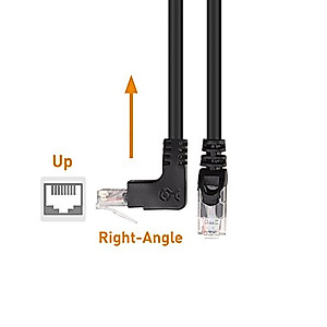 Cable Matters 10Gbps Combo-Pack 90 Degree Cat 6, Cat6 Right Angle Ethernet Cable 5 ft (Right Angle Down + Right Angle Up)