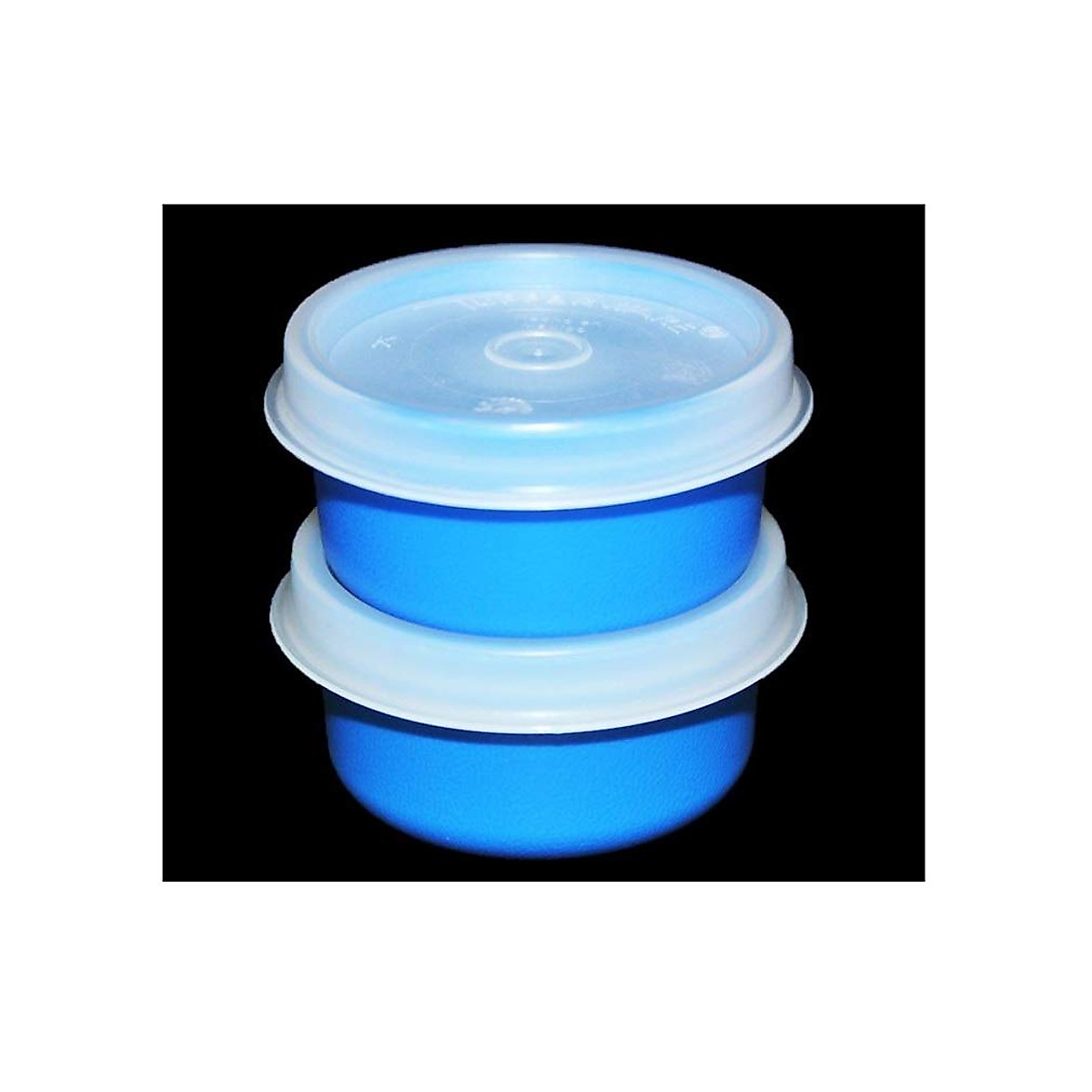 Tupperware Set of 2 Smidgets 1 Ounce Mini Containers Blue