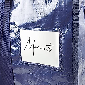 YOOFAN Extra Large Moving Bags – Heavy Duty Packing Bags with Zipper & Carry Handles for Space Saving, Packing, Moving & Storage, College, Dorm, Blue, 2 Pack