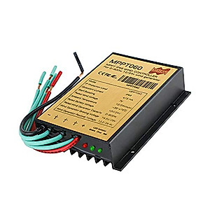 Marsrock 400W 12V AC 5 Blades Small Wind Turbine Generator with Charging Indicator Windmill MPPT Controller for Wind and Solar Hybrid Light Monitor Systems 2m/s Low Start Wind Speed(5S-400H-12W)