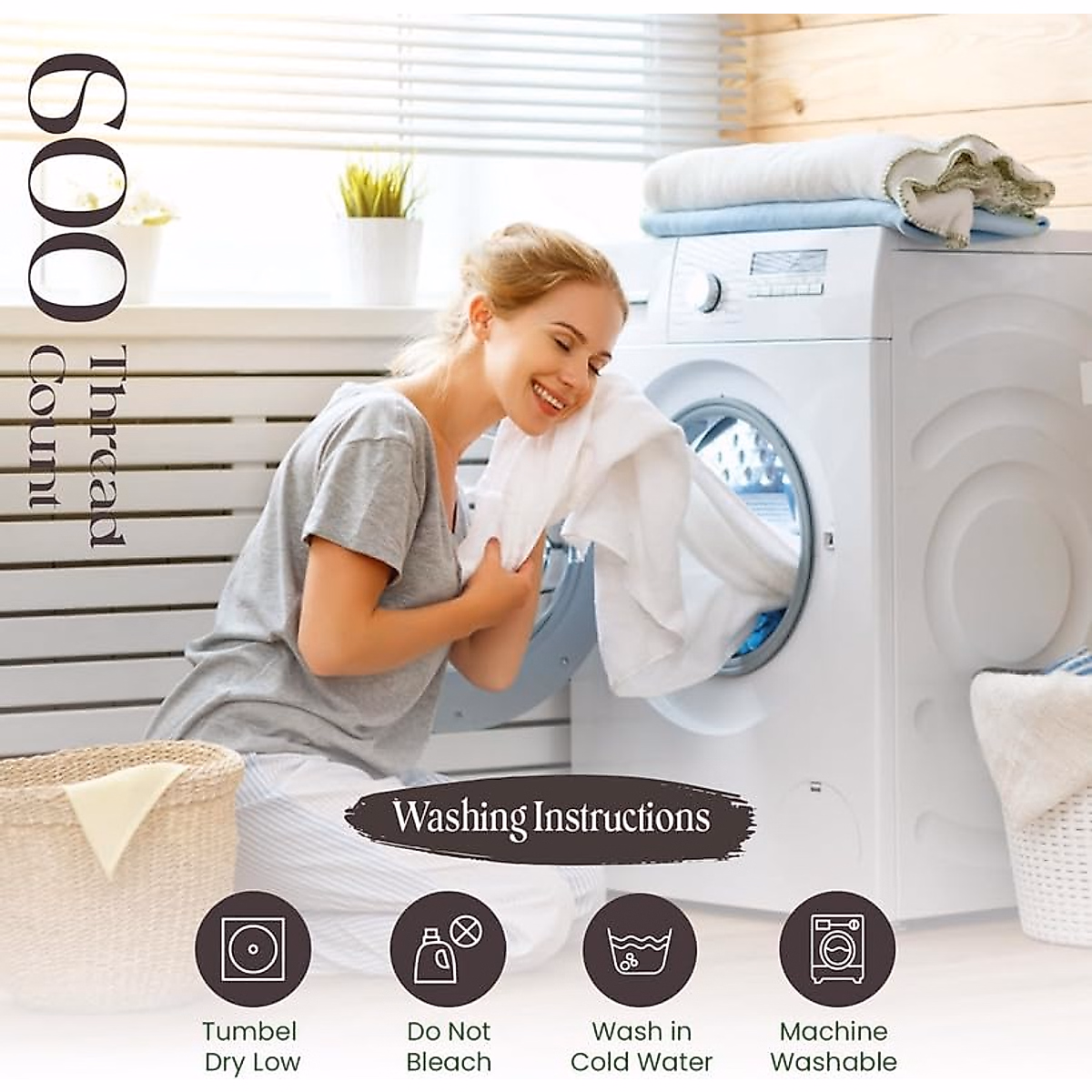 SGI bedding 600 Thread Count 4 Piece 100% Egyptian Cotton Full Size Sheets Set, 15" Deep Pocket Sheet Set, Premium, Breathable, Soft and Hotel-Quality Luxury Sheets - White