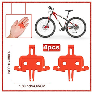 Fabbay 4 Pieces Bicycle Brake Spacer Disc Bike Hydraulic Disc Brakes Pads Bike Disk Brake Spacer Bike Brake Pads Empty Pinch Cycling Repair Tools Compatible with Shimano, MTB, Mountain Bike Road Bike
