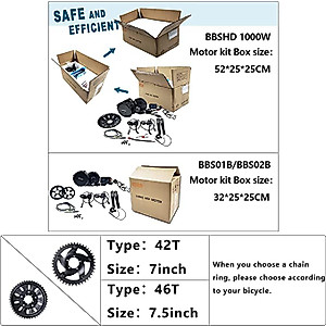 BAFANG BBSHD 48V1000W BBS02B 48V 500W/750W Electric Bike Conversion Kit with DP-C18/C965/850C/750C LCD Display with 48V/52V Lithium Ion Battery(Optional) Ebike DIY Kit