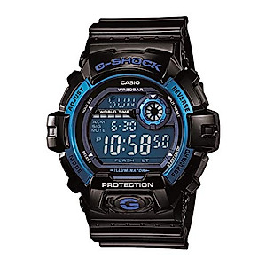 Casio Men's G8900A-1CR G-Shock Black and Blue Resin Digital Sport Watch