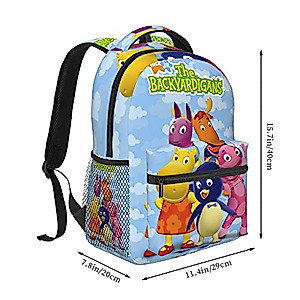 Pobecan The Anime Backyardigans Backpack Funny Laptop Back Pack Book Bag Hiking Outgoing Daypack For Women Mens