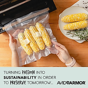 Avid Armor - Vacuum Seal Rolls, Vac Seal Bags for Food Storage, Meal Saver Freezer Vacuum Sealer Bags, Sous Vide Bags Vacuum Sealer, Non-BPA Vacuum Sealer Bags, 8 inches by 50 feet, Pack of 2