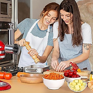 Stainless Steel Slicer Shredder Attachment for KitchenAid Stand Mixer, Salad Maker Cheese Grater Vegetable Slicer Attachment for Kitchenaid with 4 Blades by KINGEAGLE