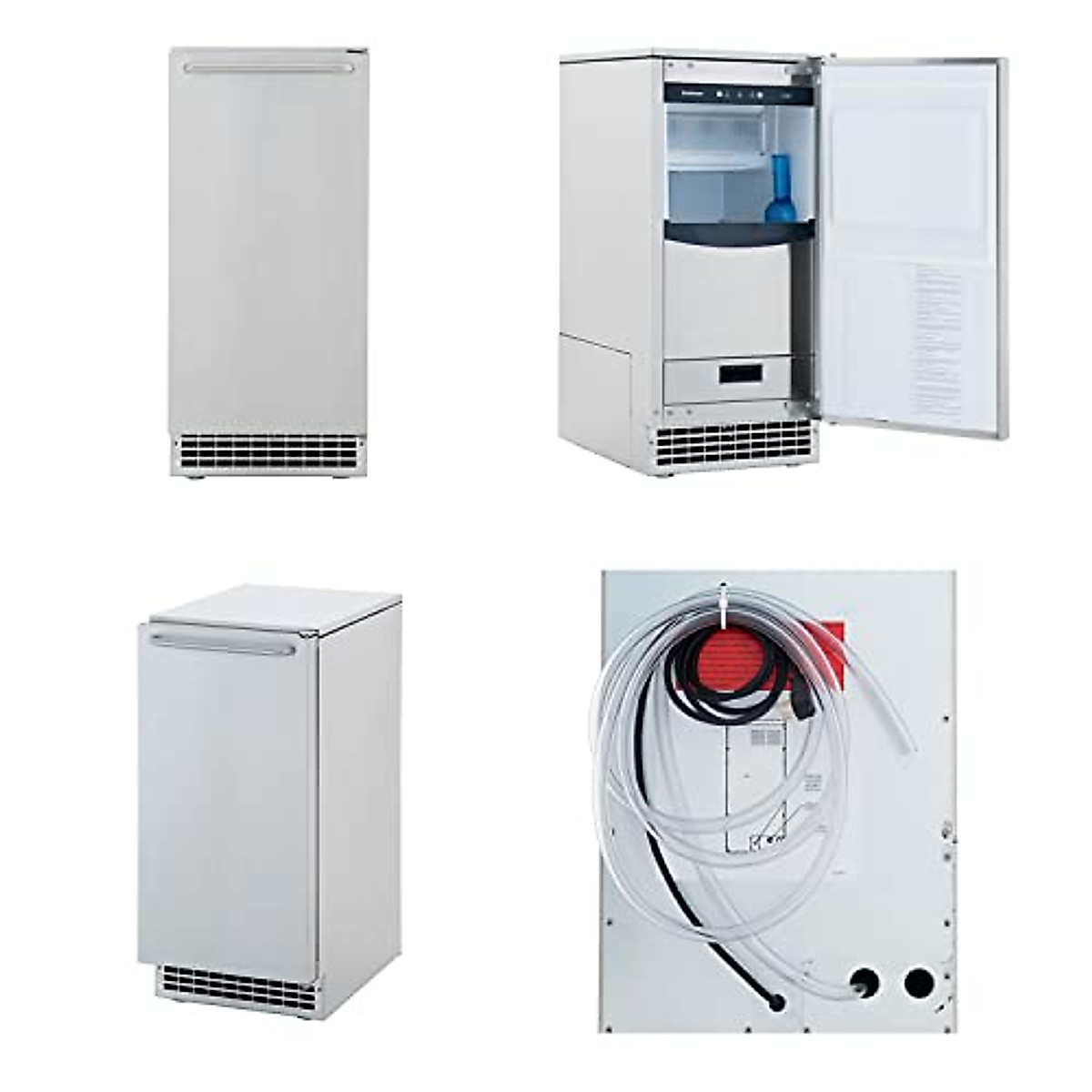 Scotsman CU50GA-1 Undercounter Gourmet Cube-Style Ice Maker with Bin, Stainless Steel, 115-Volts, NSF