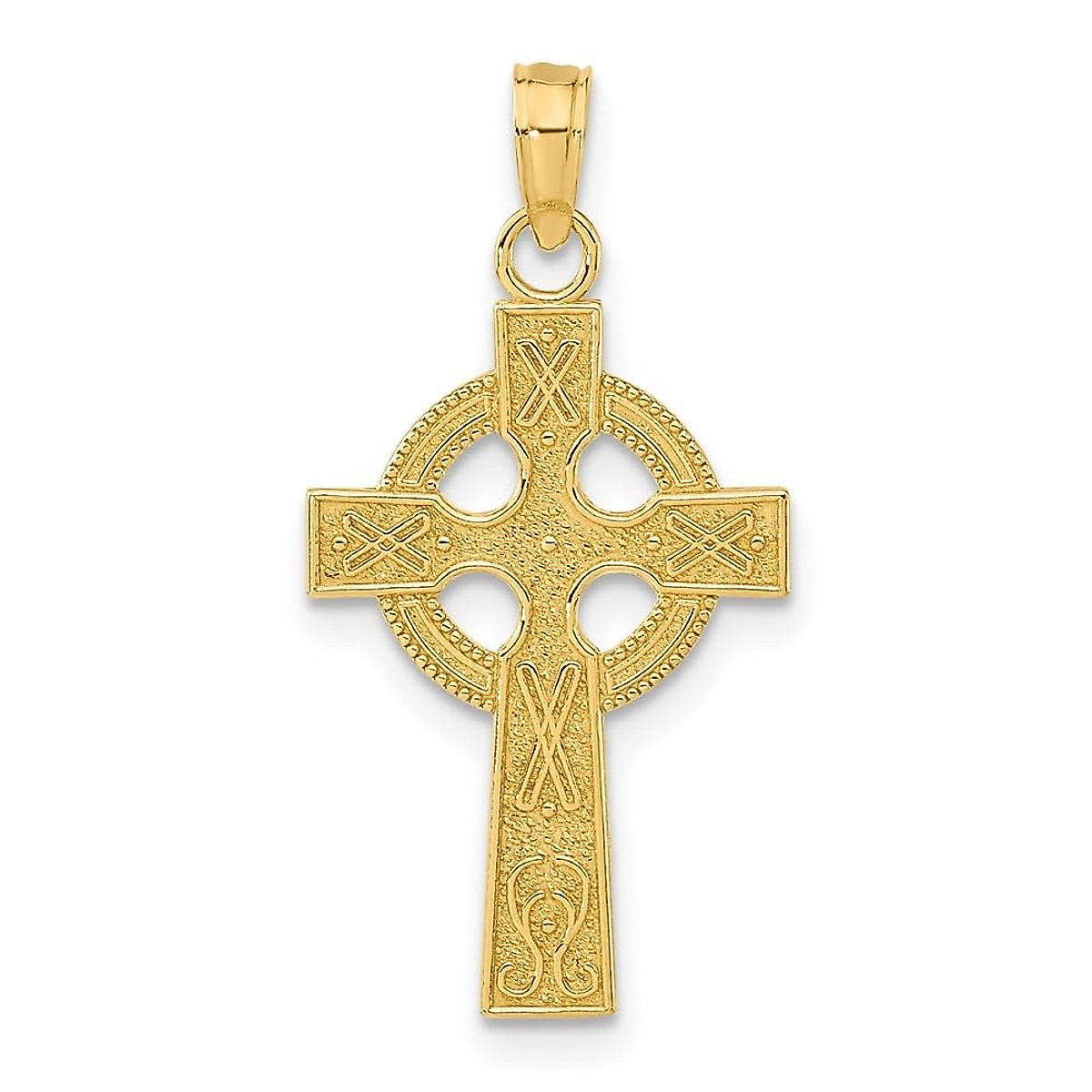 Auriga Fine Jewelry 14k Yellow Gold Celtic Cross Pendant Gift for Women
