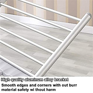 PHASFBJ Foldable Clothes Dryer Electric Heating Quick Drying Rack, 20 Bars Winged Electric Heated Clothes Airer, Efficient Laundry Drying Rack for Easy Storage Dry Saves Energy