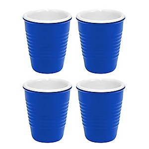 Fairly Odd Novelties Blue Redneck Party Shot Glasses, 2oz Hard Plastic Melamine Cups, 4-Pack