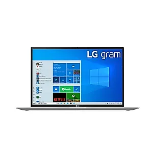 LG Gram 17Z90P Laptop 17" IPS Ultra-Lightweight, (2560 x 1600), Intel Evo 11th gen Core i7, 16GB RAM, 2TB SSD, Upgradeable Windows 10 Home, Alexa Built-in, 2X USB-C, HDMI, USB-A - Silver