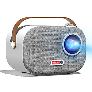 BlitzMax Mini Projector, Native 1080P Auto/4P Keystone Correction,Zoom, 5G WiFi,Bluetooth Portable Android 9.0 Full HD Movie Projector, Super Mute Cooling Fan, Built-in 5W Dual Speakers Home Theater