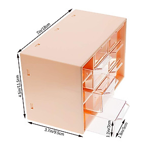 SITAKE Mini Plastic Drawer Organizer, Art Craft Organizers and Storage Used in Desk, Vanity in Home Or Office, 9 Removable Drawers for DIY Crafts, Art Supply, Office Supplies and Jewelry (Pink)