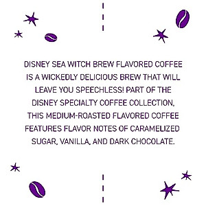 Joffrey's Coffee - Disney Sea Witch Brew, Disney Specialty Coffee Collection, Flavor Notes of Caramelized Sugar, Dark Chocolate, & Vanilla, Medium Roast, Brew or French Press (Whole Bean, 11oz)