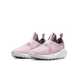 Nike Unisex-Child Flex Runner 2 Running Shoes, Pink Foam/White-flat Pewter, 5 Big Kid