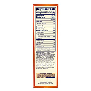 Blue Diamond Almonds Nut-Thins Gluten Free Cracker Crisps, Cheddar Cheese, Family Size, 7.7 oz