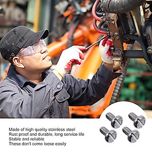 Scicalife 100pcs Round Head Screws Stainless Steel Wall Plate Screws Mechanical Maintenance Fixing Screws for Receptacle Outlet Cover, Wall Plate, Light Switch Plate