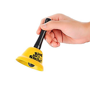 VABNEER Hand Bell Metal Tea Bell Service Bell Gold Hand Bell School Small Hand Bell for Adults (Yellow)