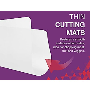 Arrow Plastic Flexible Cutting Mats - White Cutting Board, 10 Pack - Made in the USA, BPA Free - Ideal for Cutting and Chopping - Measures 15 x 12 Inches