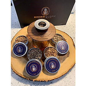 Cocktail Smoker Kit - Smoke Cloak - Old Fashioned Cocktail Kit - Whiskey Smoker Kit - Bourbon gifts for men - Drink Smoker (Torch Sold Separately)