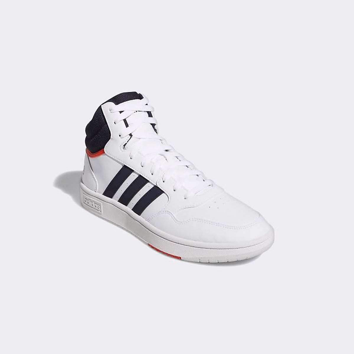 adidas Adult Hoops 3.0 Mid White/Legend Ink/Vivid Red 11