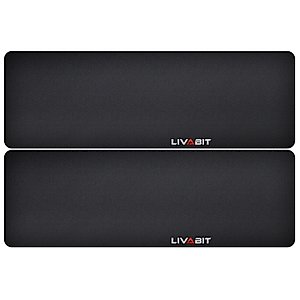 LIVABIT 12" x 36" Gunsmith Cleaning Tool Work Bench Gun Mat Black | 4mm Thickness | 2PK