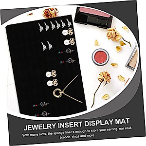 STOBAZA 6 Pcs Jewelry Box Travel Jewelry Case Display Shelves Coat Hangers Sponge Earring Tray Foam Necklace Pad Window Valance Jewelry Sponge Insert Holder Ring Display Pad Slot