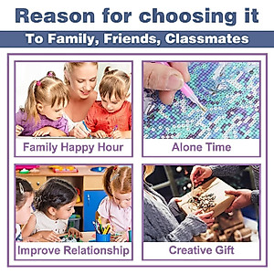 WisonDap Magical Moon Forest Diamond Art Kits for Adults,Moon Landscape Diamond Art Kits Full Drill Crystal Rhinestone Diamond Embroidery Craft Kits for Home Wall Decor Inch12X16