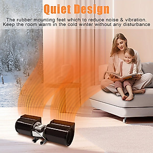 GFK-160 GFK-160A GFK-160B Fireplace Blower Fan for Heat N Glo, Hearth and Home, Quadra Fire, Heatilator, Superior, Majestic Fireplaces, Heat and Glo 6000 TV-OAK, 6000TVFL, 6000CLX Gas Fireplace Blower