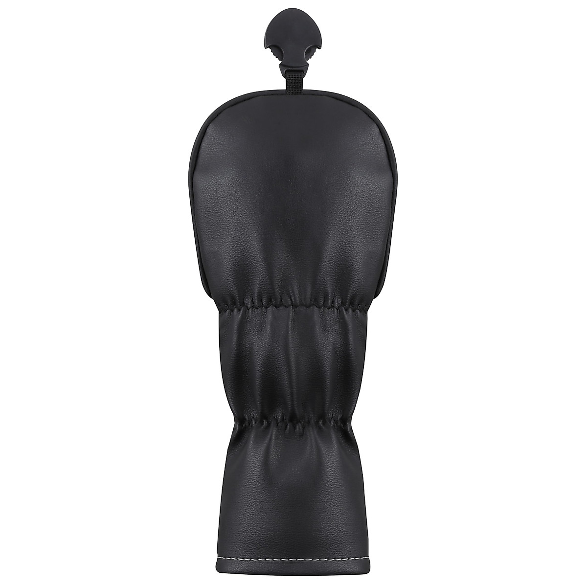 Majek Retro Golf Headcover White Red and Black Vintage Leather Style Hybrid Head Cover Classic Look, Wheel Tag Includes Numbers 3 Through 7 Plus X