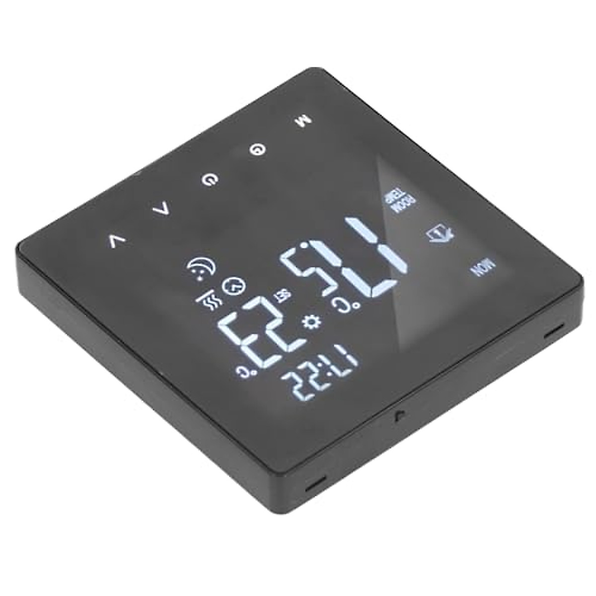 Digital Thermostat, AC90‑240V Programmable Thermostat NTC Temperature Sensor Energy Saving Versatile Double Temperature Display for Floor Heating (K2MRH3A)