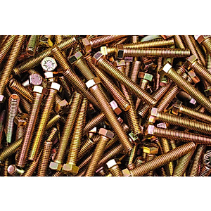 (40) Full Thread Grade 8 Hex Head Tap Bolts 7/16-14 x 3 Coarse Yellow Zinc