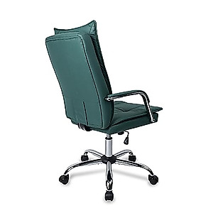 CLATINA Office Desk Chair Breathable Fabric, Executive Chair Swivel Comuputer Chair Ergonomic Cloth Chair with Padded Armrest Wheels for Home Office, Green 1Pack