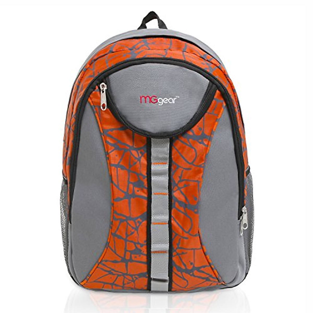 MGgear 18-inch School Backpack, Heavy Duty Multipurpose Backpack, Travel Carryon, Orange