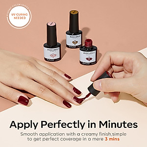 modelones 32 PCS Gel Nail Polish Set, 28 Colors All Seasons Gel Polish with No Wipe Base, Glossy & Matte Top Coat and Nail Primer Black Brown Red Purple Gifts for Women DIY Salon Home