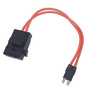 Specialized ECU Repair Car Fuse Holder Connector - Mini ATM, 32V, 20 Amp, 16 Gauge, Red Wire Cable - Comfortably Tap and Test Automotive Circuits, Perfect for Hard To Reach Fusebox Panels - 11.5 Inch