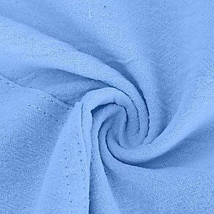 Board Shorts Boys Men Linen Shorts Elastic Waist Drawstring Cotton Linen Shorts with Pockets Loose Fit Outdoor Summer Beach Shorts Men Shorts 7 Inch Inseam Pack Light Blue 4X