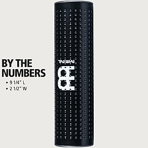 Meinl Percussion StudioMix Shaker with Textured Synthetic Body — NOT MADE in CHINA — for Percussionists and Drummers, 2-YEAR WARRANTY (SH12-L-BK)