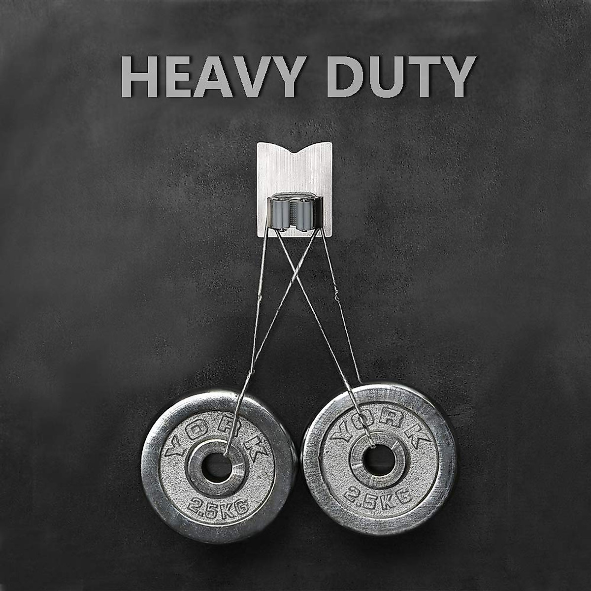 2 Pack Mop Broom Holder Racks 304 Stainless Steel Self Adhesive Heavy Duty Wall Mounted Mop Organizer Storage Clip Multi-Used for Garage Kitchen and Bathroom