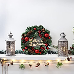 JHY DESIGN Set of 2 Metal Table Lamp Battery Powered 10.5" Tall Cordless Lamp Light with Edison Style Bulb Battery Operated Great for Living Room Bedroom Parties Indoors Outdoors (Bamboo Leaves)