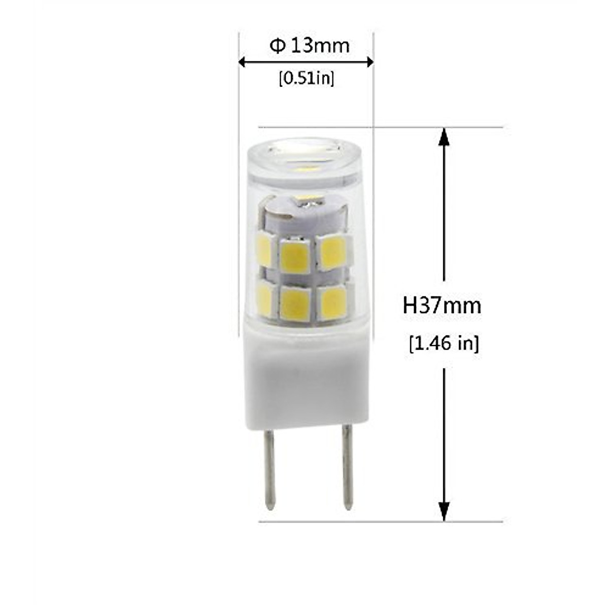 New G8 LED Light Bulb, G8 GY8.6 Bi-pin Base, 3W 120V 20W 35W Halogen Replacement Bulb for Under Counter Kitchen Lighting, Under-Cabinet Light, Puck Light （5-Pack） (White Color)