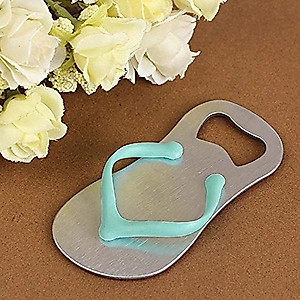 Glanzzeit Slipper Shaped Novelty Bottle Opener Stainless Steel Beer Wine Soda Can Opener Drink Hand Opener Kitchen Tool Bar Helper Wedding Party Favor Creative Gift (Mint green)