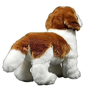 FRANKIEZHOU Saint Bernard Realistic Dog Stuffed Animal-Brown 10.24",Puppy Plush Toy, Dog Stuffed Animal,Soft and Durable, Toy for Boy,Girl Toys,Gifts for Kids, Pillow Gift,Home Decor,Hugging Toy