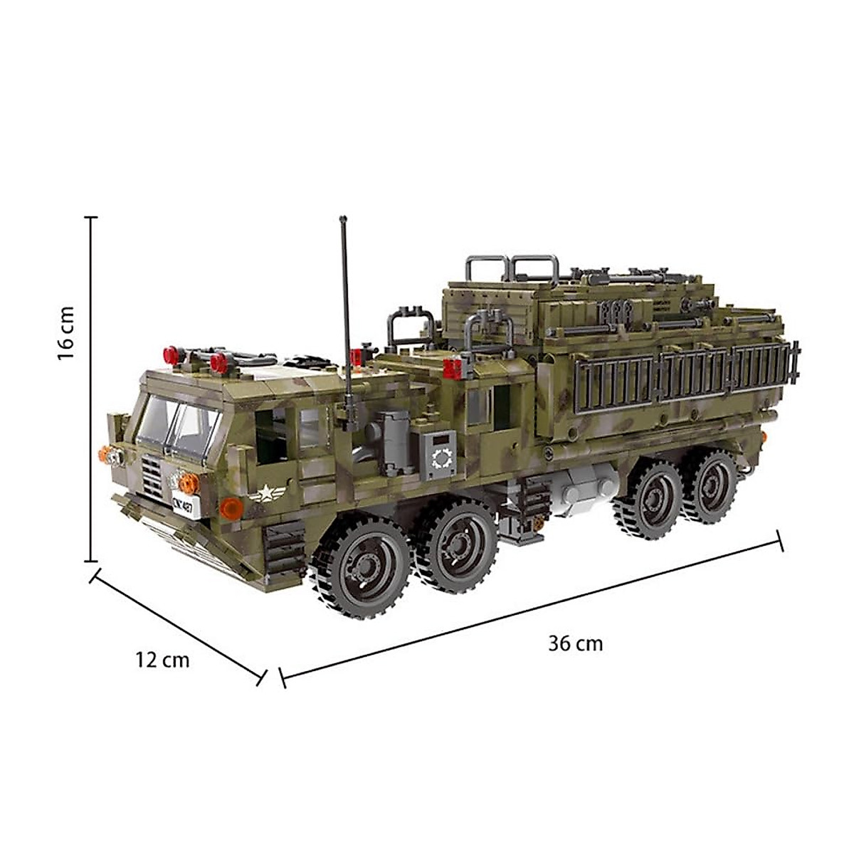 General Jim's Military Brick Building Set - WW2 Military Scorpion Heavy Missile Truck Vehicle for World War 2, History and Building Blocks Enthusiasts Including Teens and Adults