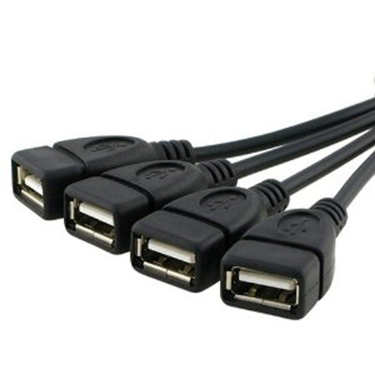 Black 4-Port High Speed USB 2.0 Hub